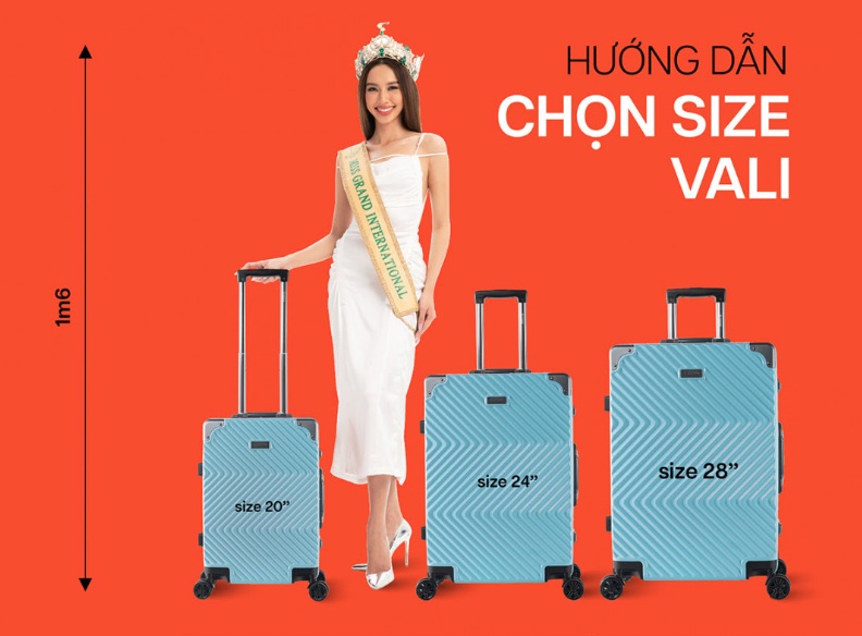 Kích thước size Vali thông tin cần biết